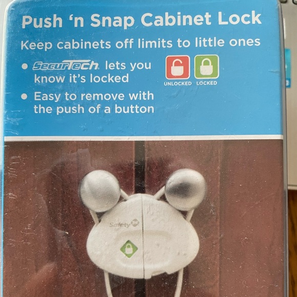 Safety First | Other | Safety St Cabinet Slide Locks And Push N Snap ...